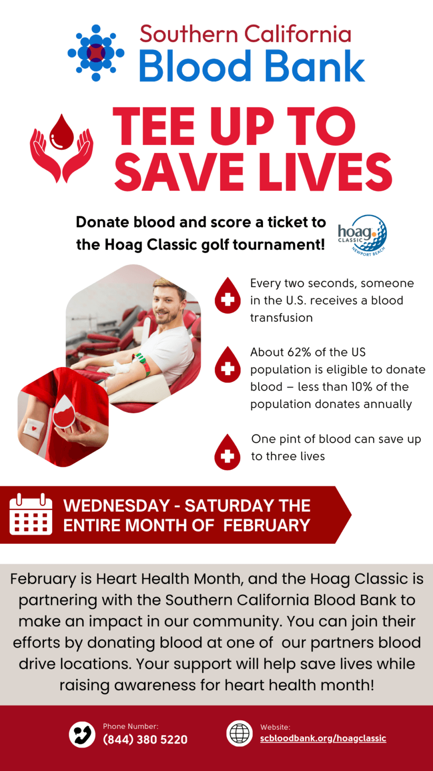 Blood Drives- Southern California Blood Bank - Hoag Classic